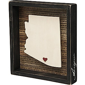 Primitives by Kathy 28226 Arizona Wanderlust Box Sign, 9.75" x 10.5"