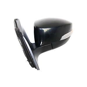 Kool Vue Driver Side Power Non-Heated Mirror for Ford Focus 2012-2014 With Signal Light & Spotter Glass; Without Puddle Lamp Paintable 4-Door, Hatchback