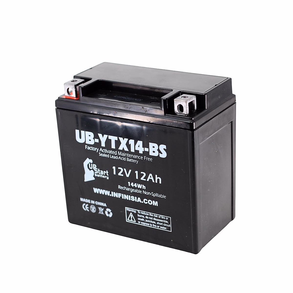 Replacement for 2003 Honda TRX350 Rancher 350 CC Factory Activated, Maintenance Free, ATV Battery - 12V, 12AH, UB-YTX14-BS