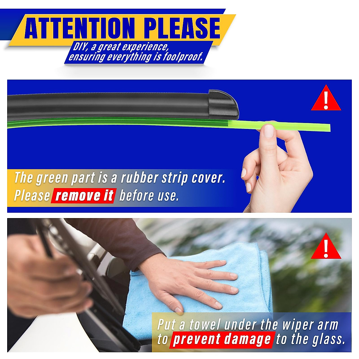 3 wipers Replacement for 2005-2022 Honda Odyssey, Windshield Wiper Blades Original Equipment Replacement - 26"/22"/16" (Set of 3) U/J HOOK