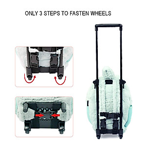 Funday Hedgehog Kids Backpack with Removable Wheel Backpack for Girls and Boys