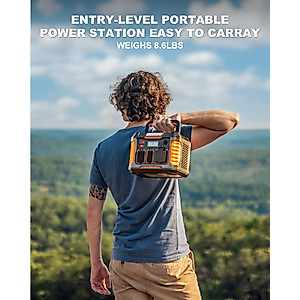 BALDR Portable Power Station, Solar Generator with 120V Pure Sine Wave AC Outlet, Backup Lithium Battery Power Supply, 330W | 288Wh, For CPAP Camping Travel Hunting Outdoors Emergency Blackout