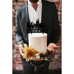 Funny Motorcycle Wedding Cake Topper - Ride with Me Forever Cake Topper - Mr & Mrs Romantic Cake Topper For Bridal Shower Engagement Wedding Anniversary Party Decor