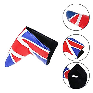 Seacloud UK Flag Blade Putter Cover PU Leather Protector for Putter Head Cover with V-Closure
