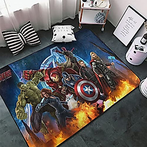 KIYOME Movie Hero Rug Area Rug Non-Slip Washable Cover Floor Rug Carpets for Kitchen Bedroom Indoor, 60x39 inch