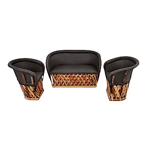 Living Room Furniture Equipal Handmade By Equipales San Jose Black Color Mexican Traditional Style Ideal for your home, house, garden, office, restaurant, hotel, bar, beach, living room, bedroom