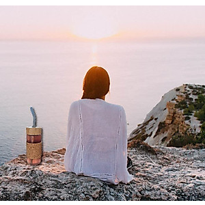 Miller Eclipse Cork Tea Infuzer Glass 12oz 350ml Iced Coffee Overnight Oats Dual-lid On the Go Stylish