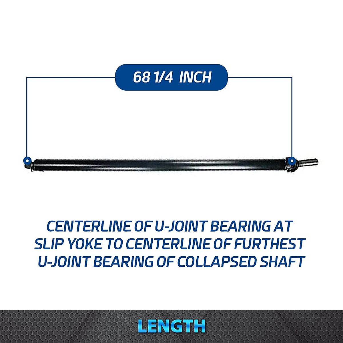 Bode-man 68 1/4" Rear Prop Shaft Drive Shaft Assembly For 4WD 2001-2003 Chevy Silverado 1500 1500HD 2500 2500HD 3500