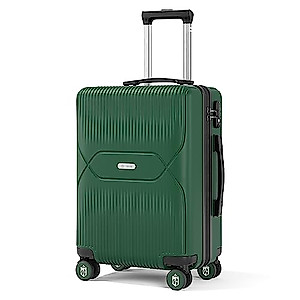 Zitahli Carry on Luggage, Expandable Luggage Suitcase, PC Hard Case Luggage with TSA Lock Spinner Wheels YKK Zippers, 20in (Green)