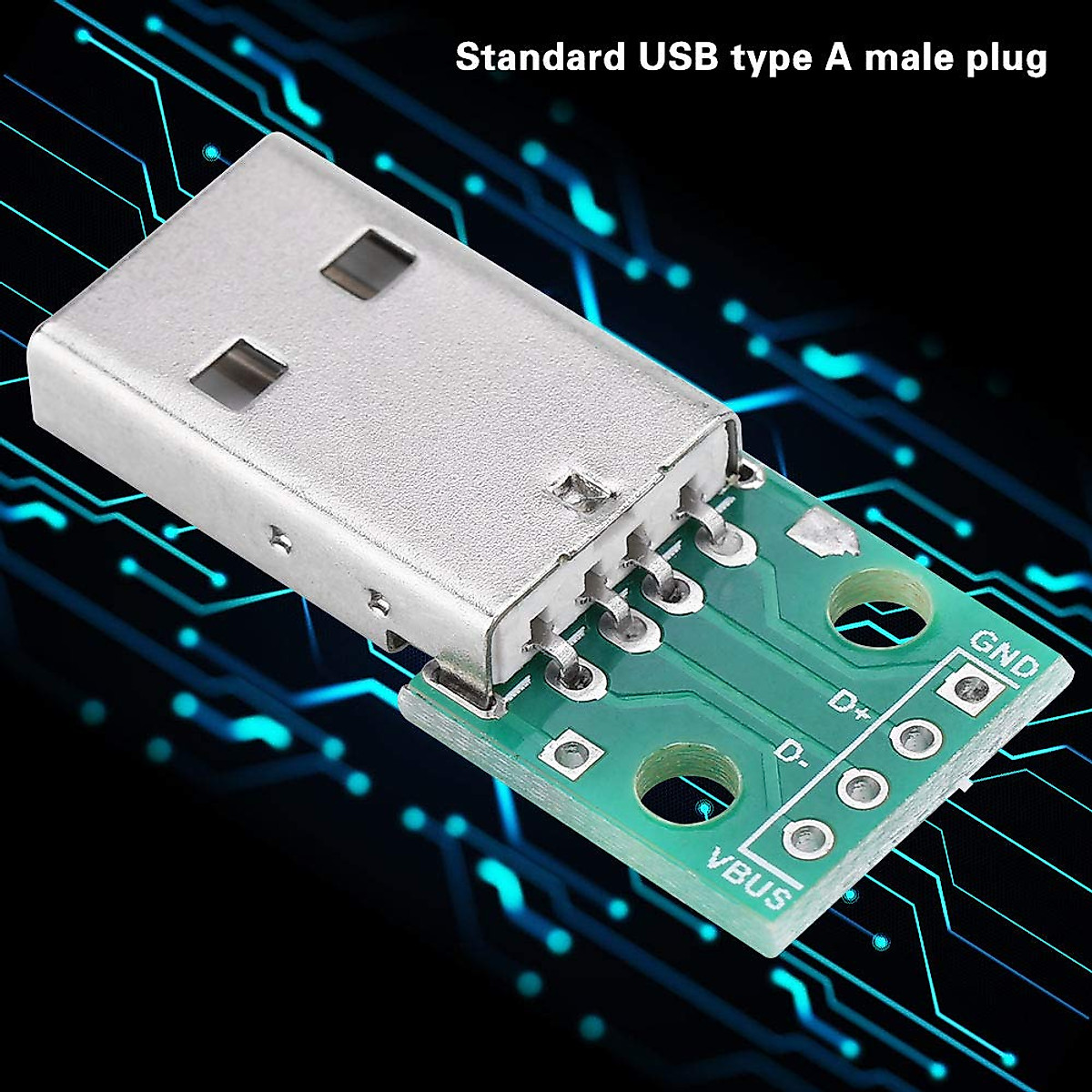 Akozon USB Type A to DIP Adapter Board, 4 Pins, Standard USB