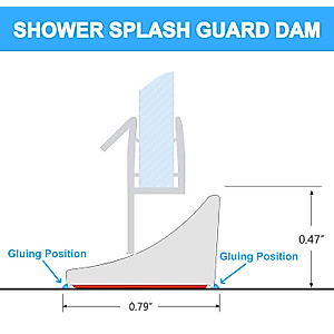Duzzy 39 Inch Water Barrier for Sink, Silicone Water-Blocking Self-Adhesive Splash Guard, Suitable for The Gap Between the Shower Kitchen Countertop Sink and Cooktop