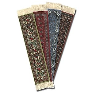 Lextra (Oriental Assortment) BookRug, Assorted Colors, 7" x 1.25", Set of Four