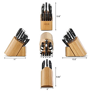 Saveur Selects 1026320 German Steel Forged 17-Piece Knife Block Set