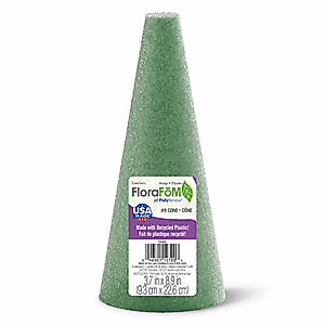 FloraCraft FloraFōM Cone 3.7 Inch x 8.9 Inch Green