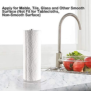 Paper Towel Holder Stand Roll Dispenser One-Handed Tear for Jumbo & Standard Paper Towel Rolls Clear Kitchen Countertops,Bars &Dining Tables