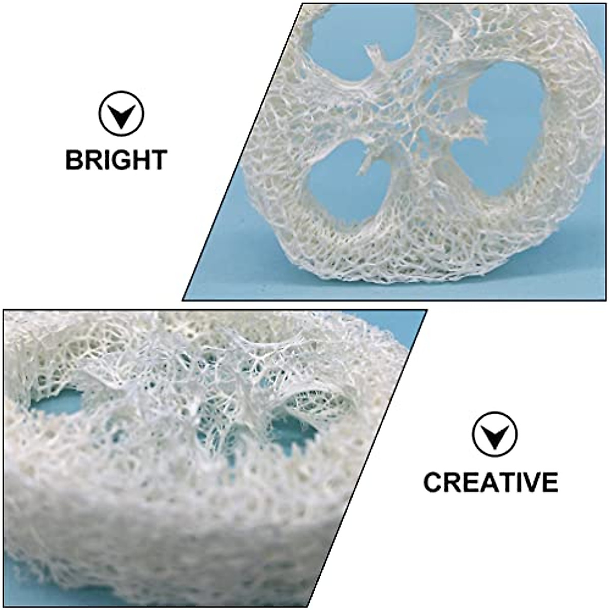 TEHAUX 20pcs Loofah Toys, Rabbit Chew Toys for Dental Health, Natural Handmade Material Small Animal Toys for Guinea Pig Hamster Rabbit Rat (Random Color)