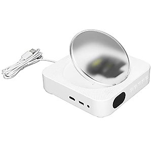 Jopwkuin Portable DVD Players CD Player Wall Mountable KC606 Dual Speakers Home DVD Players with CD, DVD, CD R/RW, DVD R/+R, DVD+RW/RW, VCD, U Disk Play Function for Language Learning(US Plug)
