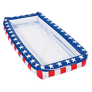 Patriotic Inflatable Serving Bar Ice Buffet Cooler Salad Serving Trays - 4th of July Party Supplies, Independence Day Fourth of July Party BBQ Cooler Indoor Outdoor Picnic Pool Party by 4E's Novelty