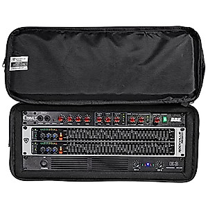 Rockville 4U Rack Bag Double-Sided Case with 12" Depth + Shoulder Strap (RRB40) Black