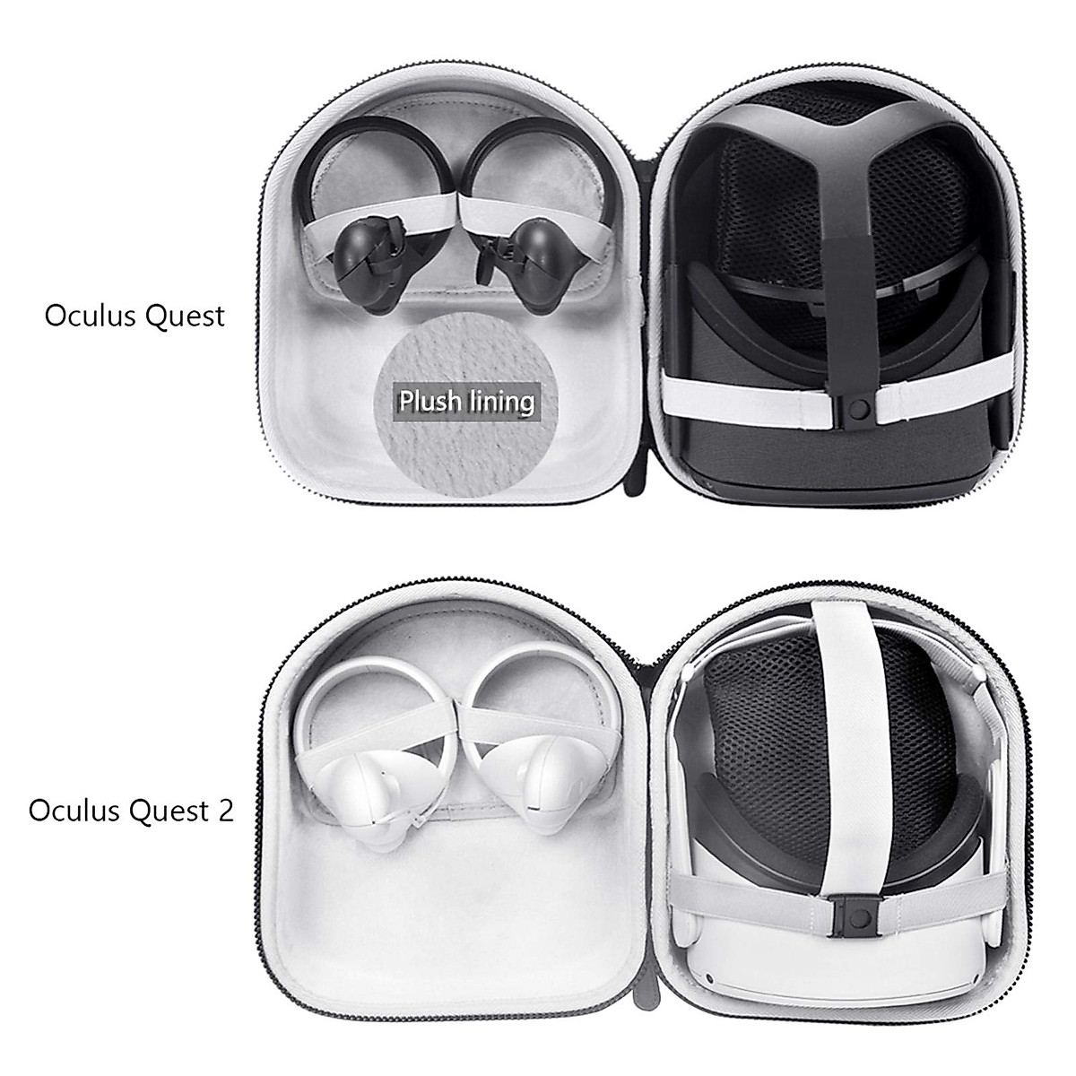 Carrying Case Compatible with Oculus Quest 2 | VR Gaming Headset and Touch Controllers Accessories Storage Bag | Waterproof Hard EVA Case for Oculus Quest 2/1 and Other Accessories