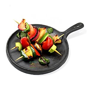 Oro Import Cast Iron Griddle Round Comal Fajitas (10 In)