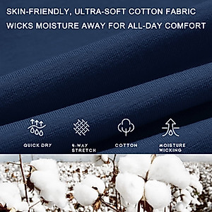 Willit Women's Cotton Sweatpants Exercise Athletic Pants Yoga Lounge Open Bottom Pants with Pockets 28" Navy Blue S