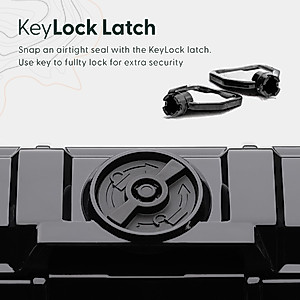 Evergreen 56 Clear Waterproof Dry Box Protective Case Colored Rubber Insert - Travel Safe/MilSpec/USA Made - Tackle Organization of Cameras, Phones, Camping, Fishing, Travel, Water Sports (Green)