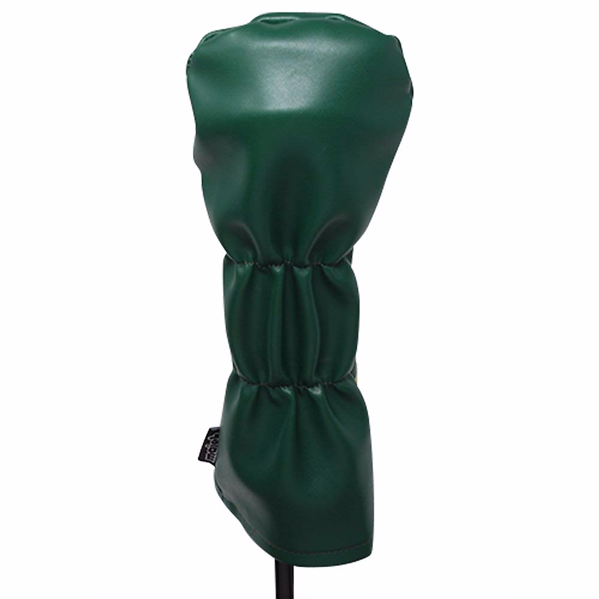 Majek Retro Golf Headcovers Green White and Yellow Vintage Leather Style 1 & 3 Driver and Fairway Head Cover Fits 460cc Drivers Classic Look