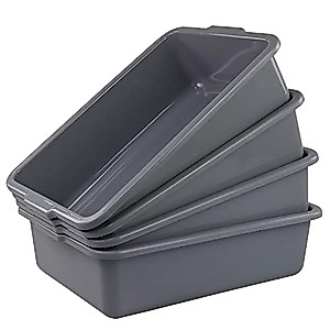 Cand Grey Commercial Bus Tubs, 22 L Plastic Bus Box/Utility Box, 4 Packs