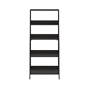 Furinno Ladder Bookcase Display Shelf, 5-Tier, Espresso
