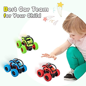 LODBY Toddler Toys for 2 3 4 5 Year Old Boy Easter Gifts, Pull Back Vehicle Monster Trucks for Toddlers Toys Age 2-4-6 Friction Powered Toys Car for Boys/Girls Birthday Gifts for 2 3 4+ Year Old Toys