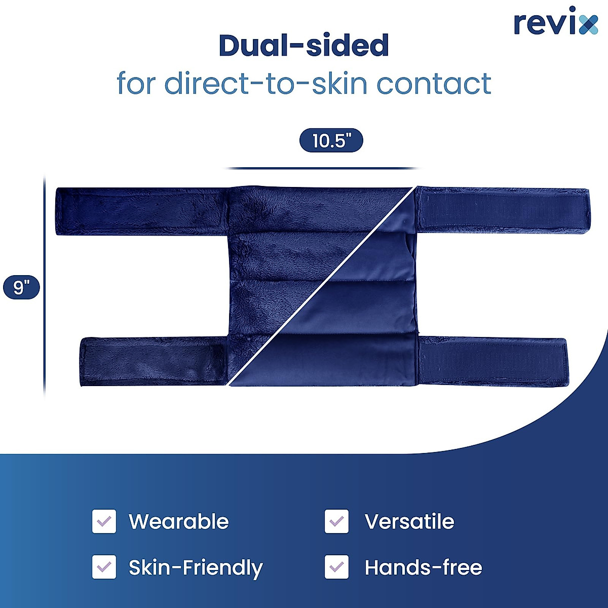 REVIX Microwavable Knee Heating Pad for Knee, Reusable Microwave Heating Pad for Knees, Elbow, Muscle and Joints, Natural Hot and Cold Pack Therapy