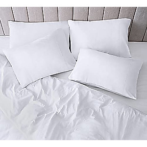 Utopia Bedding Queen Pillowcases - 4 Pack - Envelope Closure - Soft Brushed Microfiber Fabric - Shrinkage and Fade Resistant Pillow Covers Queen Size 20 X 30 Inches (Queen, White)
