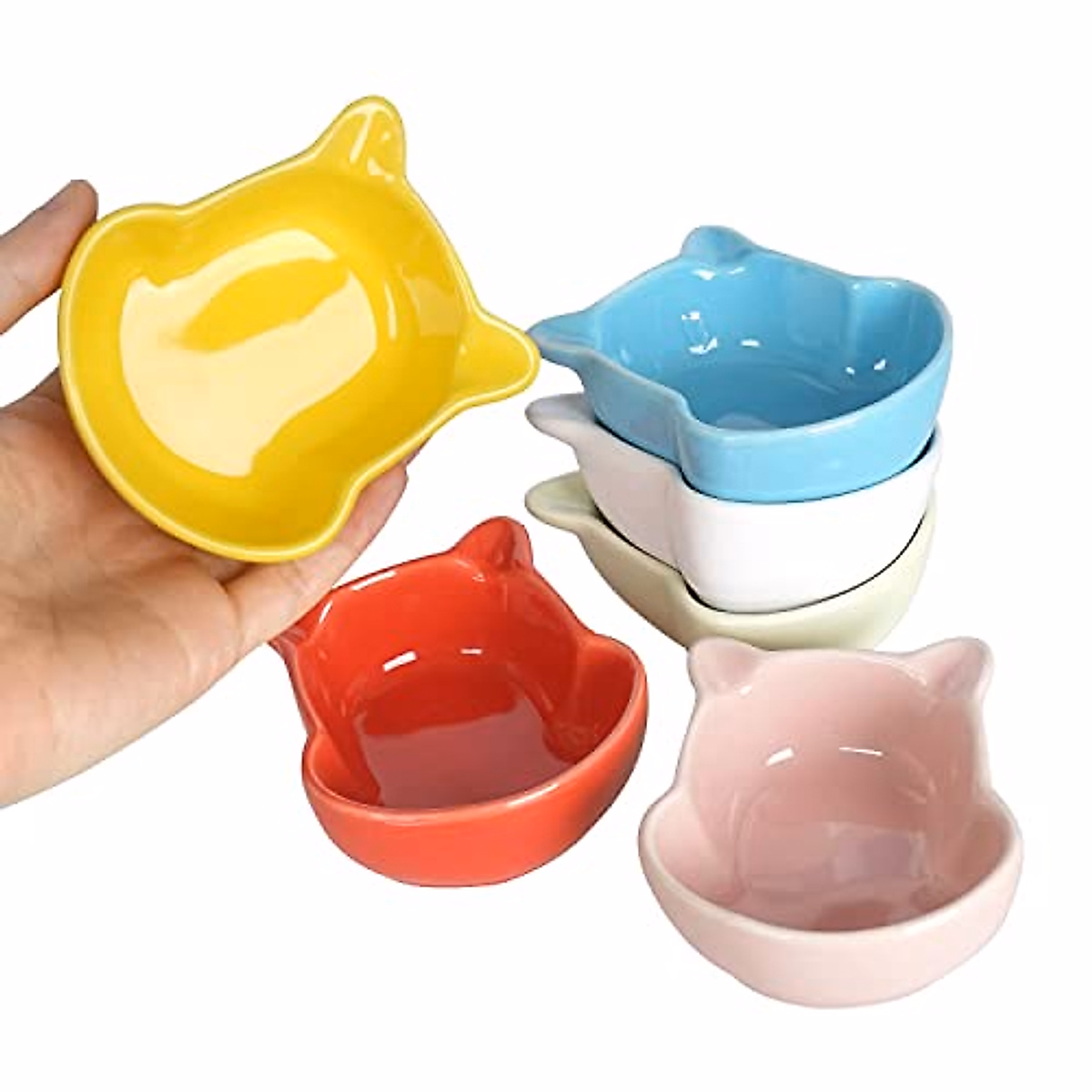 HSOFBLUES Bear Dipping Bowls for Soy Sauces, Salsa Dressings, Multi-color, Soy Sauce Dishes Set of 6
