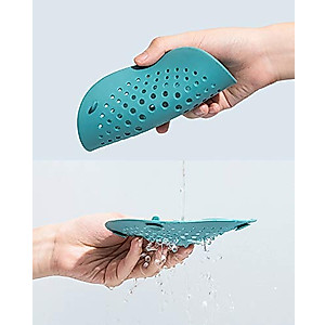 Drain Hair Catcher Silicone Shower Drain Hair Hrap Drain Stopper Cover for Bathroom Bathtub and Kitchen, Rubber Sink Strainer Silicone Filter Home Drain Cover (10 Pack)