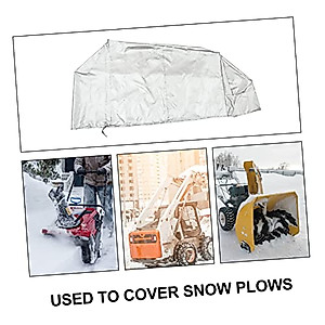 Happyyami Snow Plow Cover Wear-Resist Blower Cover Lawn Mower Cover Electric Snow Thrower Cover Snow Shovel Cover Riding Mower Cover Fabric Snow Blower Cover Gazebo Shade Oxford Cloth
