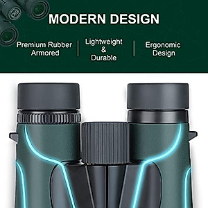 10X42 Professional HD Binoculars for Adults with Phone Adapter, High Power Binoculars with BaK4 prisms, Super Bright Lightweight & Waterproof Binoculars Perfect for Bird Watching, Hunting, Stargazing