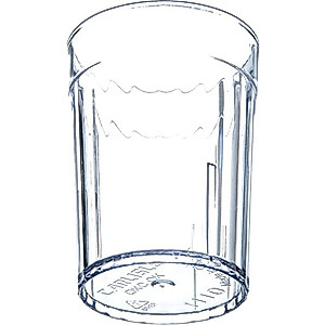 Carlisle FoodService Products Plastic Bistro Tumbler, 10 Ounces, Clear