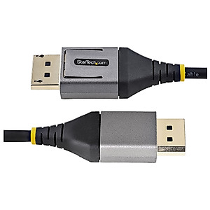StarTech.com 6ft (2m) VESA Certified DisplayPort 1.4 Cable - 8K 60Hz HDR10 - Ultra HD 4K 120Hz Video - DP 1.4 Cable/Cord - for Monitors/Displays - DisplayPort to DisplayPort Cable - M/M (DP14VMM2M)