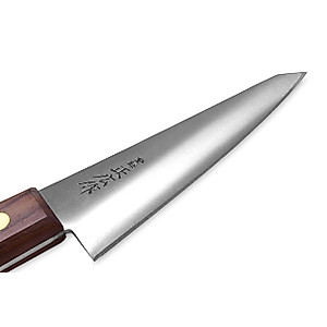Seki Japan Masahiro Japanese Professional Boning Knife Traiangle Type, 150 mm (5.9 inch), Japanese Carbon Steel Kitchen Cutlery, Chef Knives with Rose Wood Handle