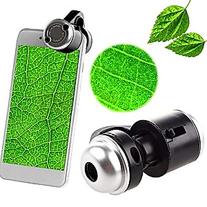 Jiusion 30X Zoom Bright LED Stereo Microscope Magnifier Clip-On Cell Phone Mobile Phone Camera Lens Compatible with Apple iPhone Samsung iPad