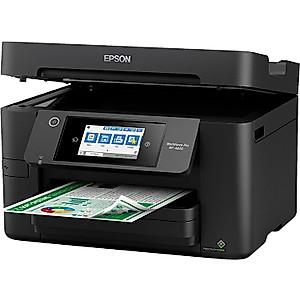 Epson Workforce Pro WF-4820 Wireless All-in-One Color Inkjet Printer, Black - Print Scan Copy Fax - 4.3" Touchscreen, 25 ppm, 4800 x 2400 dpi, Auto 2-Sided Printing, 35-Sheet ADF, Ethernet