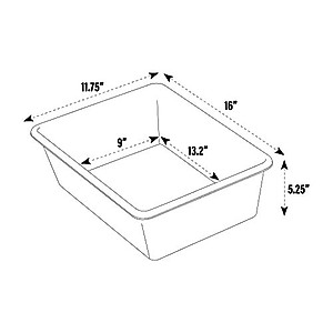 Humble Crew Large Plastic Storage Bins, Set of 4, Navy/Teal