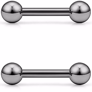 SCERRING 2PCS 16G G23 Titanium Helix Daith Cartilage Tragus Earrings Barbell Rings Stud Body Piercing Jewelry 6mm