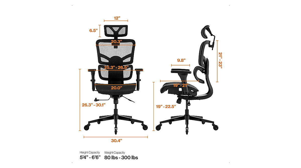 Wellnewlife Prestige Ergonomic Office Chair - Adjustable & Comfortable
