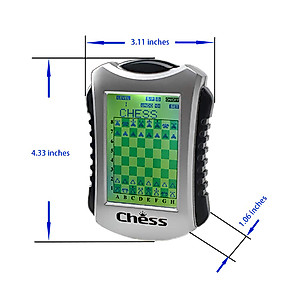 Lyght Handheld Electronic Chess Game, 20 Levels, 100 Built-in Chess Records, Built-in Connect Four and Checker Game,
