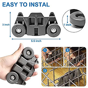 Upgraded W10195416V (Packs of 4) Dishwasher Wheels Lower Rack Replacement for Whirlpool Kitchenaid Maytag Kenmore,Improved Dishwasher Rack Wheels Parts AP5983730, W10195416V, W10105417, PS11722152
