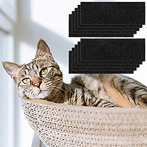 Pack 10 Carbon Filters Compatible with Litter,Activated Replacement Carbon Filters for All Models, Cat Litter Box Filters Eliminate Odors and Damp from Pets and Keep Home Fresh (Black 10)