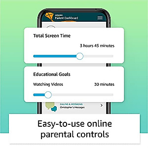 Amazon Fire 7 Kids tablet, ages 3-7. Top-selling 7" kids tablet on Amazon - 2022. Set time limits, age filters, educational goals, and more with parental controls, 32 GB, Blue