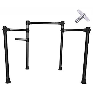 Alesis Nitro Max Kit/Nitro Mesh Kit/DM Lite Kit/Burst Kit Electronic Drum Full Stage Rack and Silverline Audio Drum Key Bundle - 1 1/8 inch Tubing